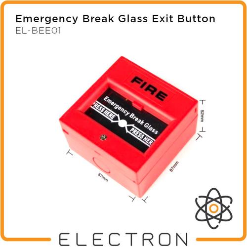 Jual EL-BEE01 Emergency Break Glass Red Door Release Access Fire Exit ...
