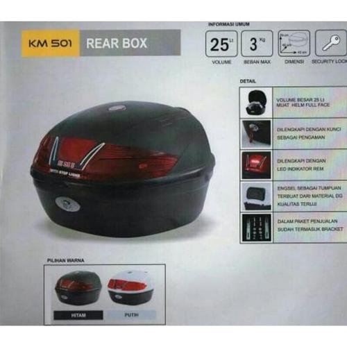 Jual Box Motor Box Belakang Motor KMI Type 501 Kapasitas 25 Liter ...