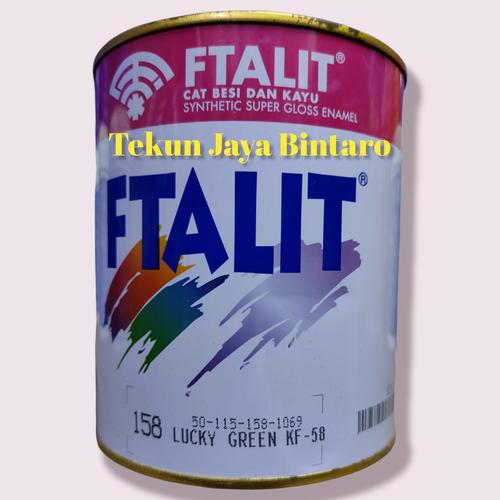 Jual Cat Ftalit 158 Lucky Green 1kg Cat Kayu besi Solvent Kilap - 1 Kg ...