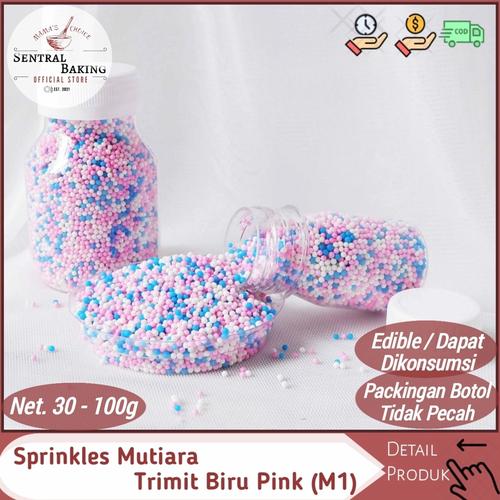 Jual Sprinkle Kue Mutiara Trimit Biru Pink (M1) / Springkel Springkle ...