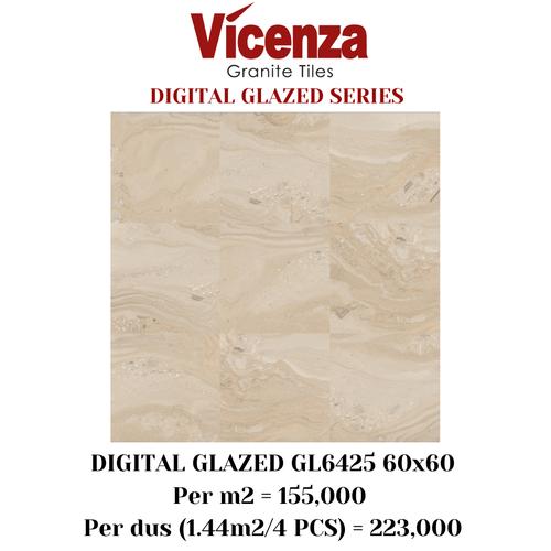 Jual Granit Tile 60x60 Digital Glazed Vicenza Coklat Muda Glossy GL6425 ...