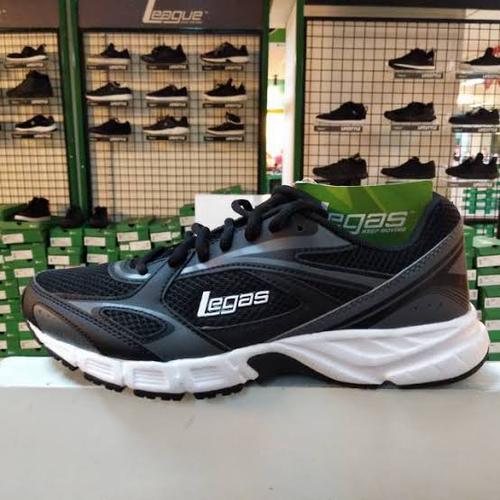 Jual Sepatu League Legas Lari Hitam Evade La M Running Shoes Pria ...