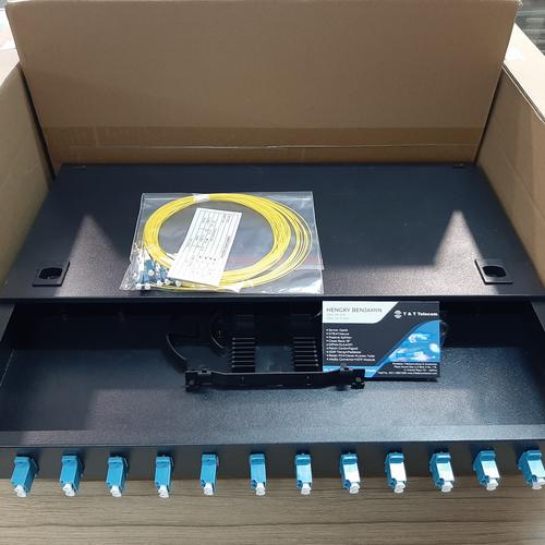 Jual ODF OTB RACK 12 CORE LC FULL SET UPC SINGLE MODE FIBER OPTIK HITAM ...
