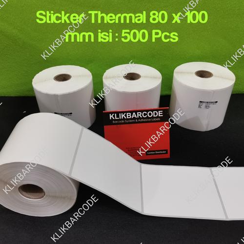 Jual 500 Pcs Label Barcode 80 x 100 Kertas Sticker Thermal 80x100 mm - Kota Semarang ...