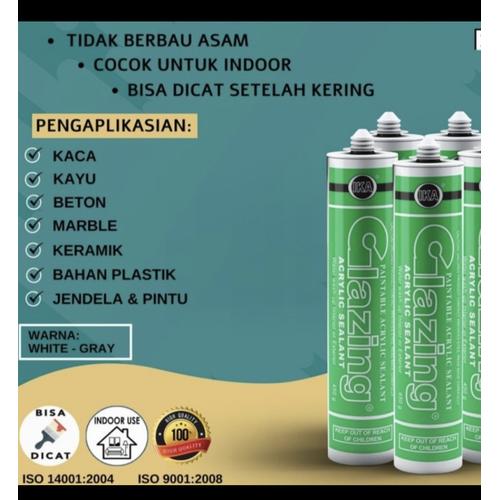 Jual glazing acrylic paintable sealant white - Putih - Jakarta Barat ...