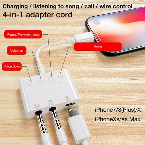 Jual Splitter Handsfree 3in1 Iphone Jack Audio Converter Lightning Pop ...