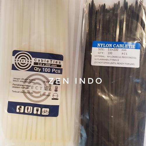 Jual Label Kabel / Marker Ties 3.6x200mm Qty 100pcs Putih Nylon 66 ...