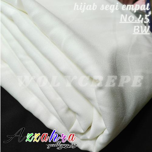 Jual Jilbab Hijab Kerudung segi empat Wolycrepe No.45 PUTIH TULANG - WC ...