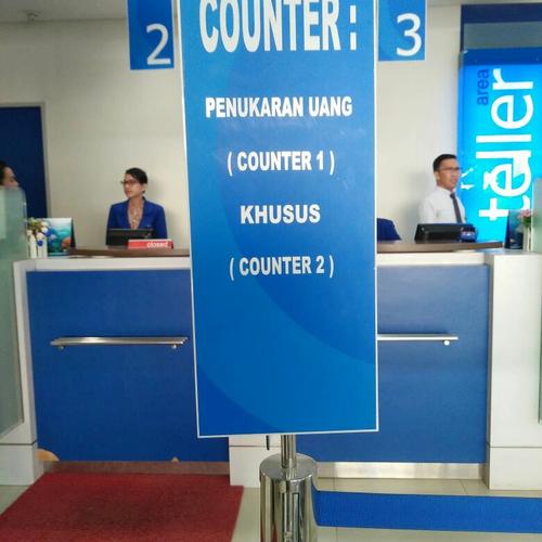 Jual Papan Petunjuk Teller BCA/Teller Standing stand/ layanan teller ...