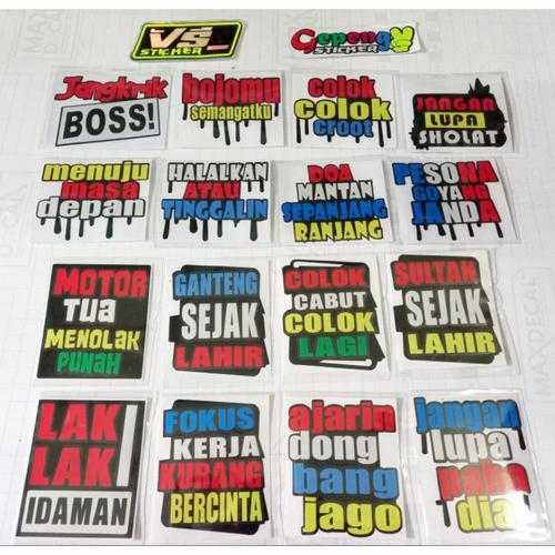 Jual STICKER CUTTING MOTOR KATA KATA VISOR HEIM - b - Kota Depok ...
