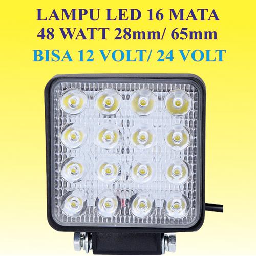 Jual Lampu mobil alat berat Led Work Light Day Running 16 MATA 48 WATT ...