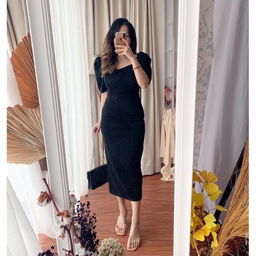 Jual Dress Pesta Wanita Lengan Fanny Vintage Dress Bodycon Kekinian ...