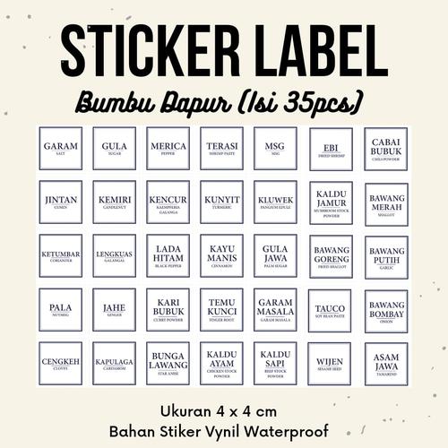 Jual Stiker Bumbu, Label Bumbu, Stiker Bumbu Dapur - Italian Herbs ...