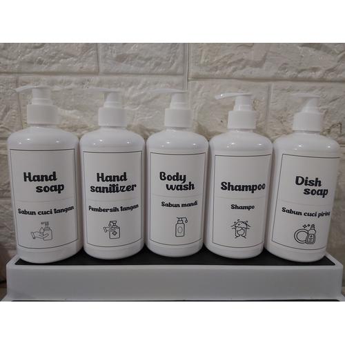 Jual BOTOL SABUN PUMP AESTHETIC FREE LABEL/BOTOL SABUN CAIR/ BOTOL PUMP ...