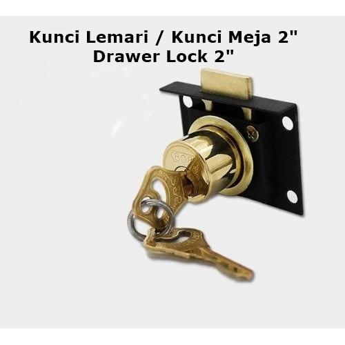 Jual Kunci Laci / Kunci Lemari / Kunci Meja 2 Inch - Drawer Lock - Kota ...