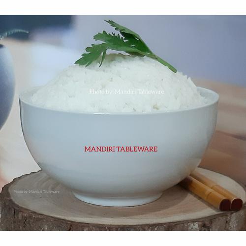 Jual MANGKOK NASI KERAMIK UKURAN 4,5 INCH PUTIH POLOS (ISI: 6 PCS ...