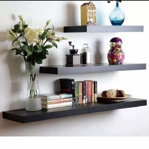 Jual Rak Dinding minimalis / Set Papan Dinding Floating Shelves - Putih ...