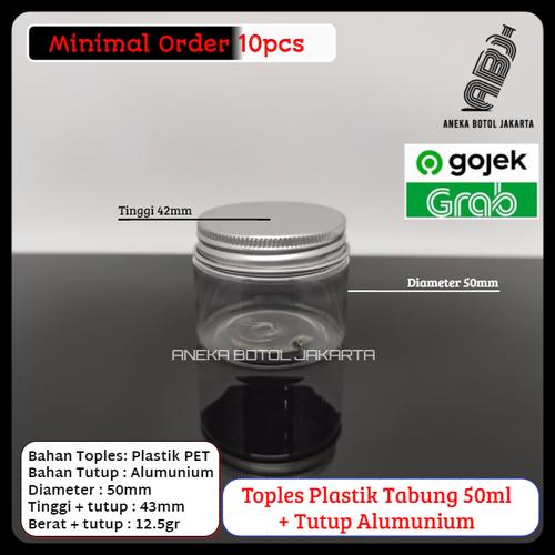 Jual pot jar 50 gram tutup alumunium / pot pet 50gr alumunium - Jakarta ...