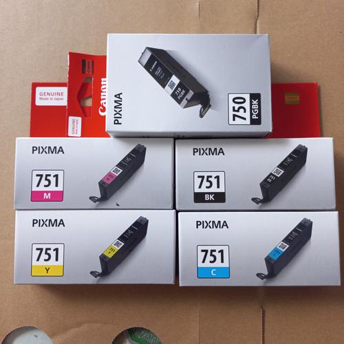 Jual Tinta Canon Pixma 750 PGBK + 751 BK.C.M.Y Original for :ip7270 ...