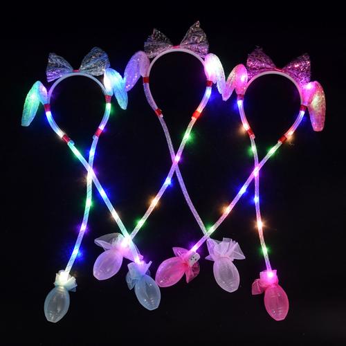Jual Bando Lampu Led Bunny Telinga Kelinci Mainan Anak - pink muda ...