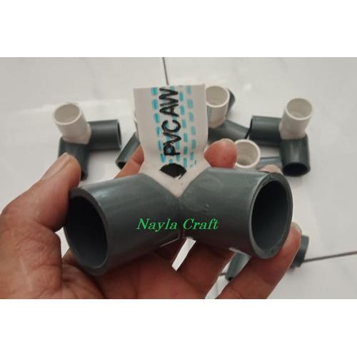 Jual Sambungan Pipa 3way | 4 way | 5 way 3/4 INCH Konektor PVC TEE 4 ...