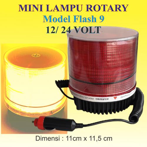 Jual Lampu Rotary Rotator mobil truk alat berat 9 flash magnet - Merah ...