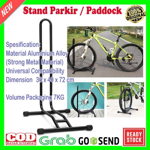 Jual Standard Stand Parkir Paddock Sepeda Standing Bike Display - Black ...