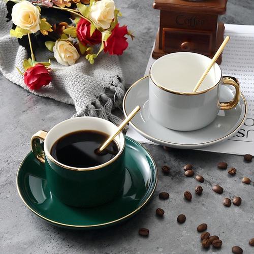 Jual Luxury Gold Tea Cup / Coffee Mug Set Premium / Set Gelas Keramik ...