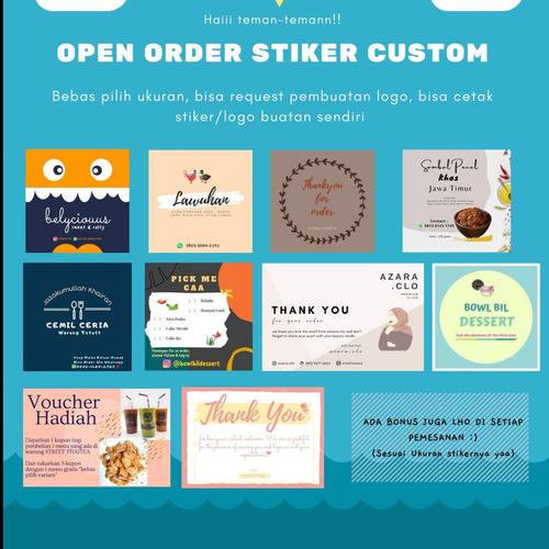Jual CETAK STICKER LOGO/LABEL / DLL [CUSTOM DESIGN] FREE CUTTING - 1 ...