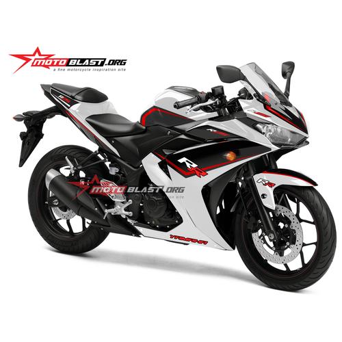 Jual Decal Sticker Motor Motoblast - Yamaha R25 White Elegant-Full Body ...