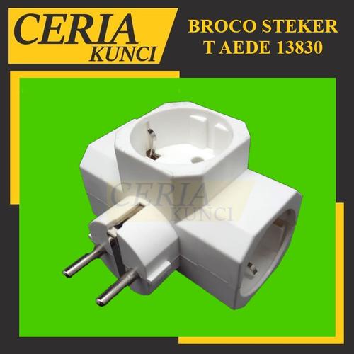 Jual Broco Steker T Arde Persegi Putih 13830 Colokan Te Cabang 3 ...