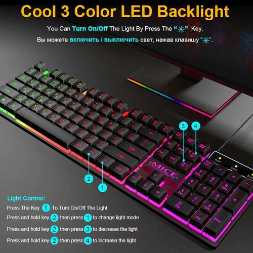 Jual keyboard Rgb Laptop Gaming Komputer game Pc Gamer kibord + Lampu ...