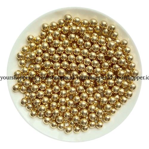 Jual sprinkles mutiara gold emas metalic hiasan kue - 7mm, 50g ...