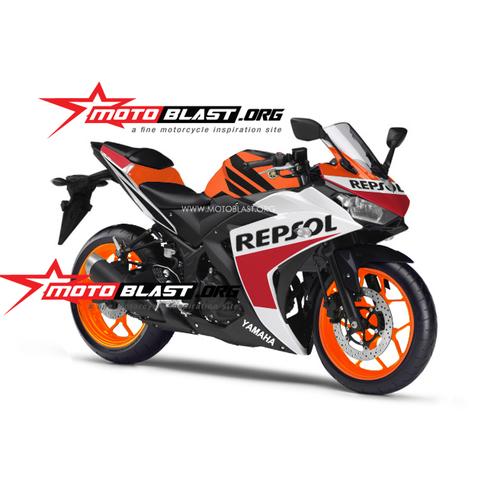 Jual Decal Sticker Motor Motoblast - Yamaha R25/R3 Livery Repsol-Full ...