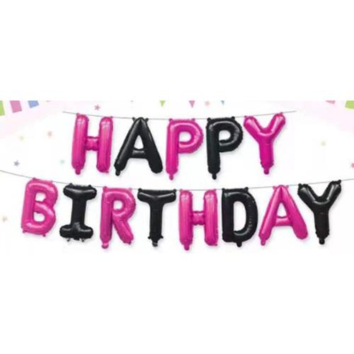 Jual Balon Set Huruf HBD Hitam Pink - Kota Makassar - Toko Balon ...