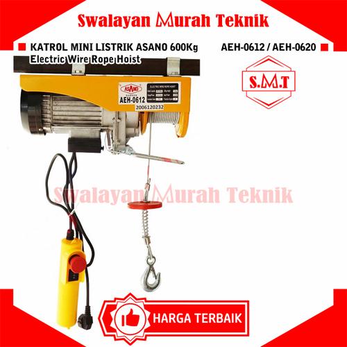 Jual Katrol Listrik 600Kg 20Meter ASANO 0620 Sling 20 Meter Wire Rope ...