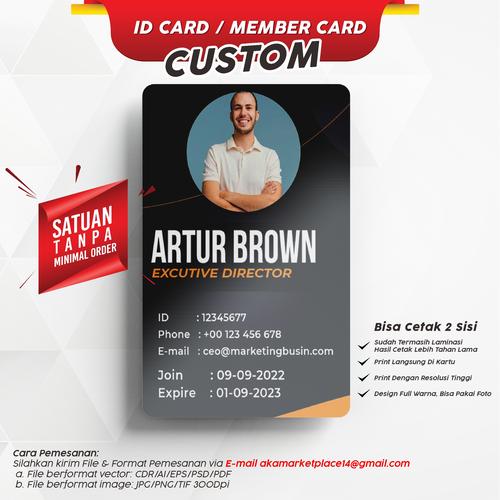 Jual Cetak id card satuan / Custom id card - cetak 1 sisi, Tanpa ...