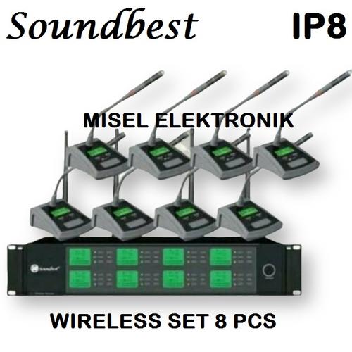Jual Microphone Wireless Conference Soundbest IP8/IP 8 / Mic Meja set 8 ...