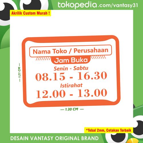 Jual Acrylic Signs Custom Jam Buka Toko, Bisa edit - Kota Surakarta ...