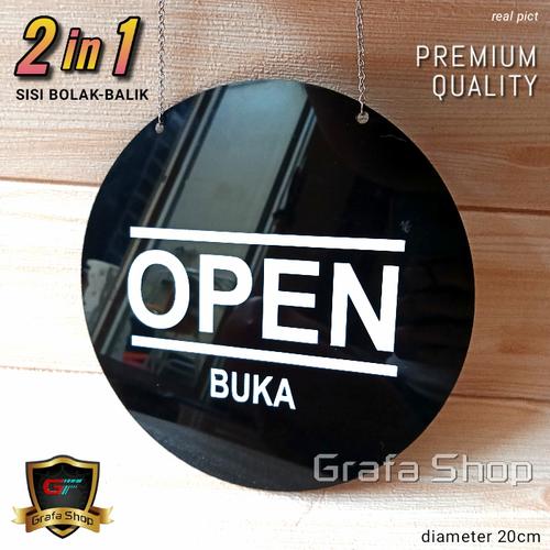 Jual Papan Open Close Buka Tutup Sign Akrilik - Bulat - Kota Semarang ...