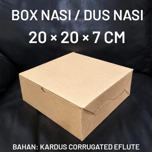 Promo BOX NASI 20X20X7 / DUS NASI / KOTAK NASI / BOX KUE / KOTAK ROTI ...