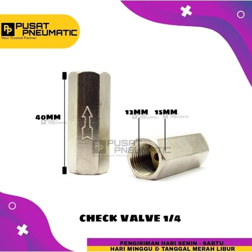 Jual check valve angin 1/4" hexagonal - Jakarta Barat - Pusat Pneumatic ...