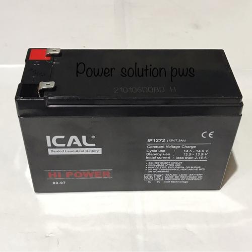 Jual aki / Baterai ups ica [ Battery Ical IP1272 ( 12V7,2Ah ) ] - Hitam ...