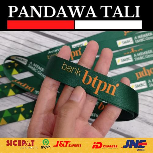 Jual Lanyard Bank BTPN Hijau Custom/Lanyard Printing Pandawatali ...