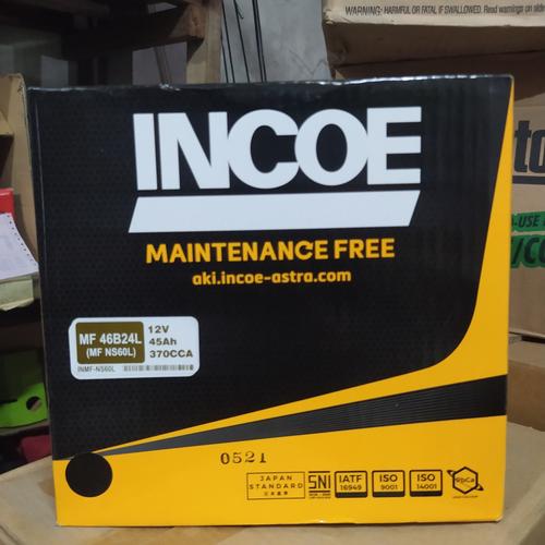 Jual INCOE MF NS60 L LS 12V 45Ah Standard Jepang aki mobil bandung ...