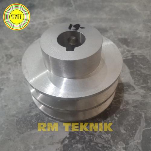 Jual Pulley puli 3 inch as 19 mm A2 double jalur puly alumunium - Kab ...
