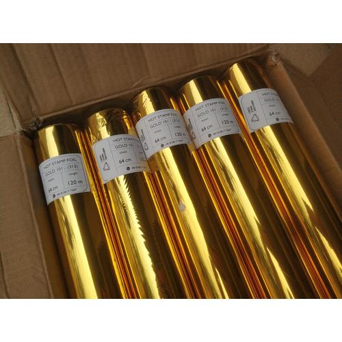 Jual Hot Stamping Foil Gold Emas Poly emboss hot print 64cm x 120m ...