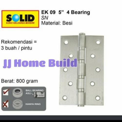 Jual Engsel Pintu SOLID EK 09 5" X 3 X 3MM 4BB / Engsel SOLID 5 inch ...