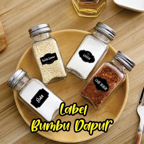 Jual Label Kopi Custom / Label Bumbu Dapur Custom / Stiker Label Nama ...