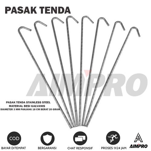 Jual Pasak tenda Besi Galvanis ujung tumpul - Pasak - Patok Outdoor ...